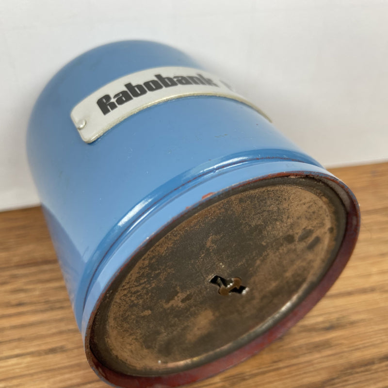 Vintage rabobank spaarpot blauw – Tres' Vintage